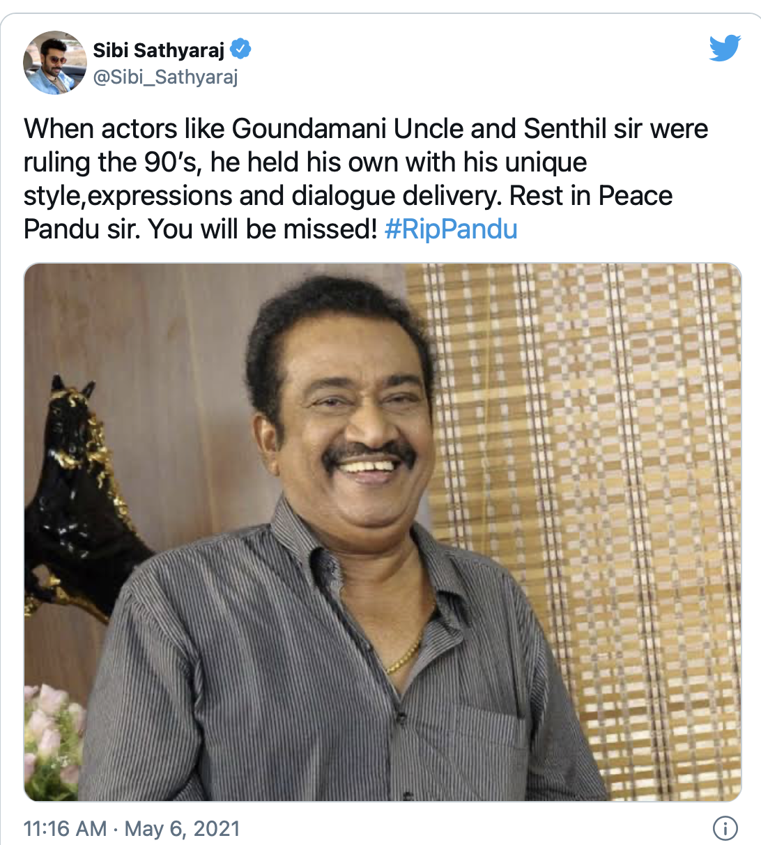 Pandu (Tamil Actor) Wiki, Bio, Death, Height, Weight, Family ...
